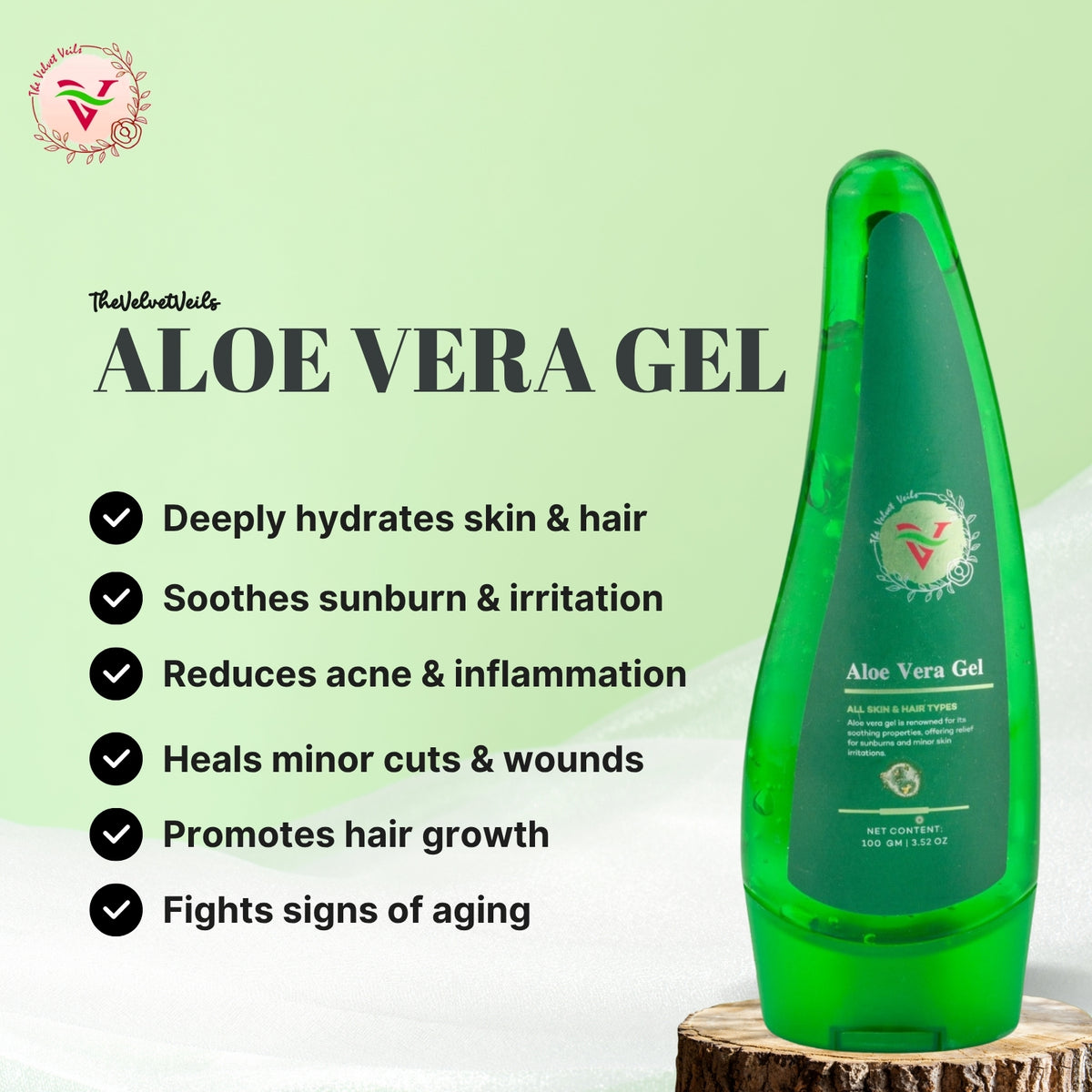 The Velvet Veils Aloe Vera Gel